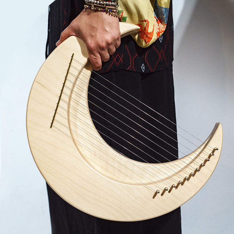 HLURU Maple & Elm Large Lyre Harp 11/15 Strings C/G Major for Sound He ...