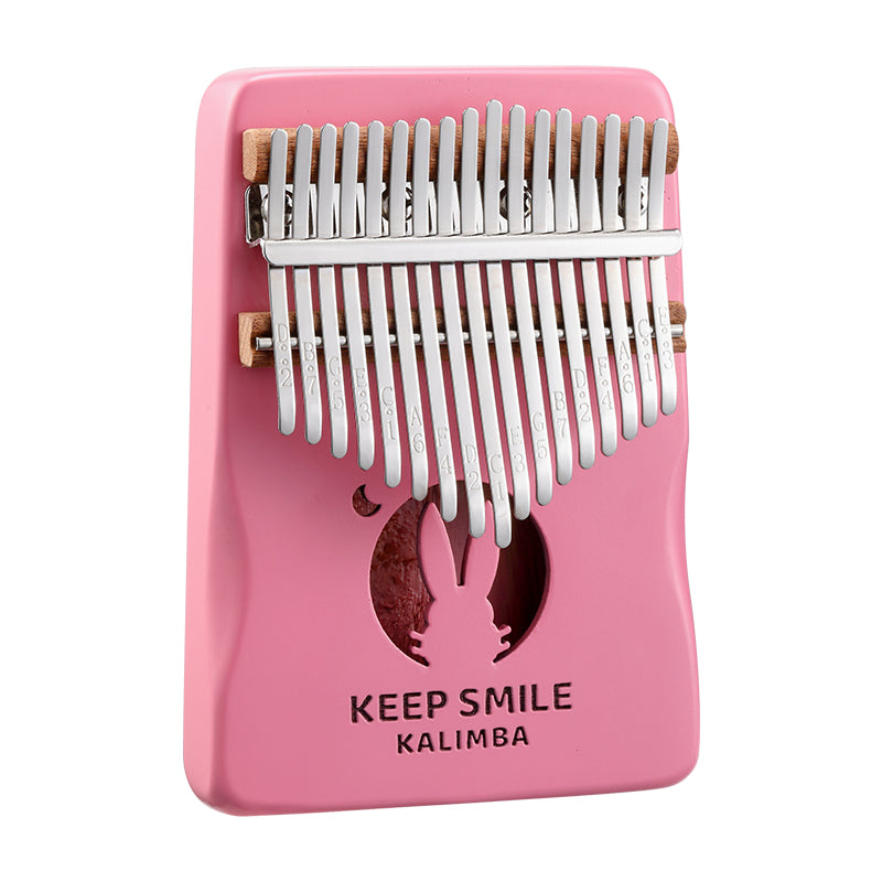 Pink Bunny Kalimba 17 Key for Meditation & Healing | Mahogany Hollow D ...